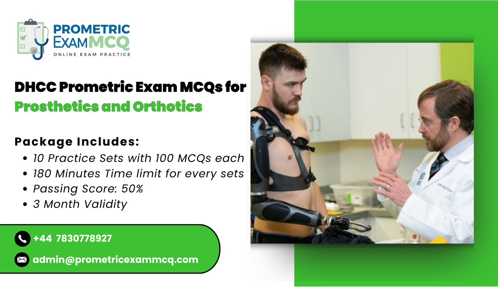 DHCC Prometric Exam MCQs for Prosthetics and Orthotics - Prometric Exam MCQs 2025