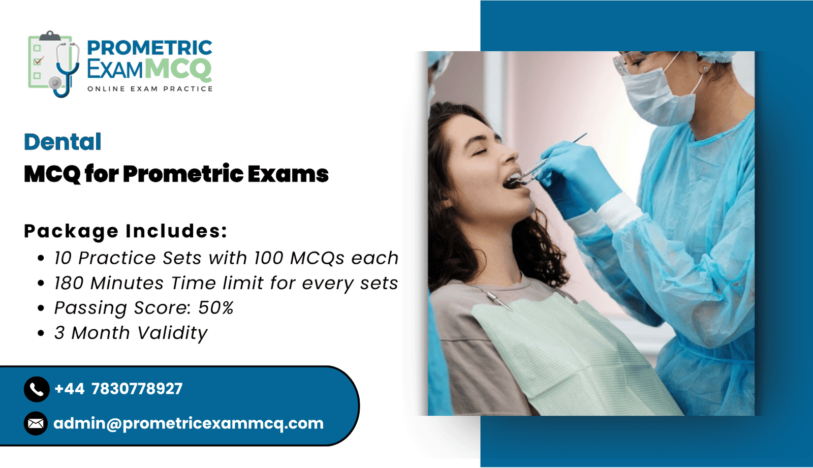 Dental MCQ for Prometric Exams- Prometric Exam MCQs 2025