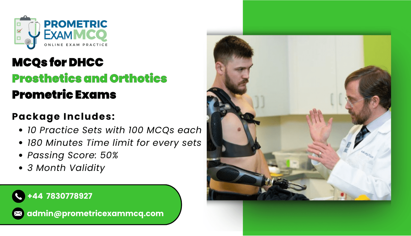 MCQs for DHCC Prosthetics and Orthotics Prometric Exams