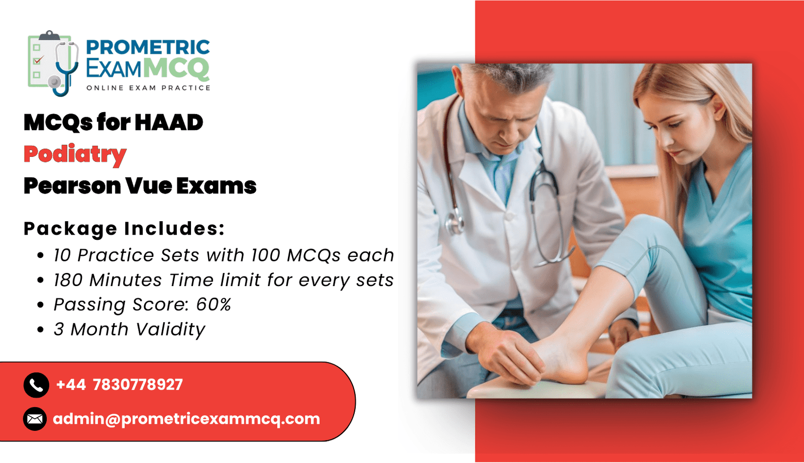 MCQs for HAAD Podiatry Pearson Vue Exams - Prometric Exam MCQs 2025
