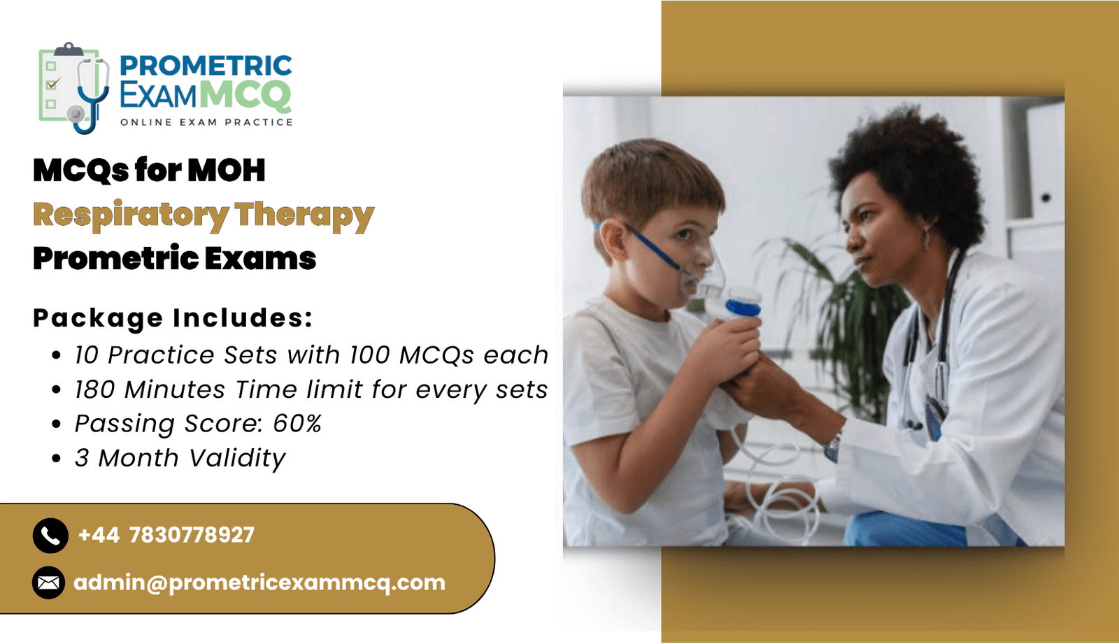 MOH Prometric Exam MCQs for Respiratory Therapy - Prometric Exam MCQs 2026