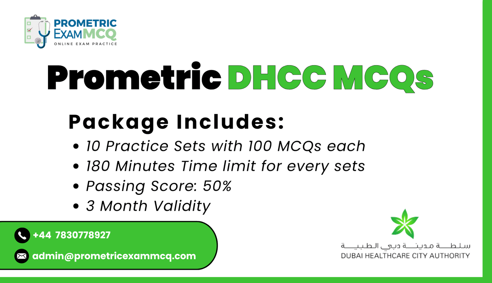 Prometric DHCC MCQs - Prometric Exam MCQs 2025
