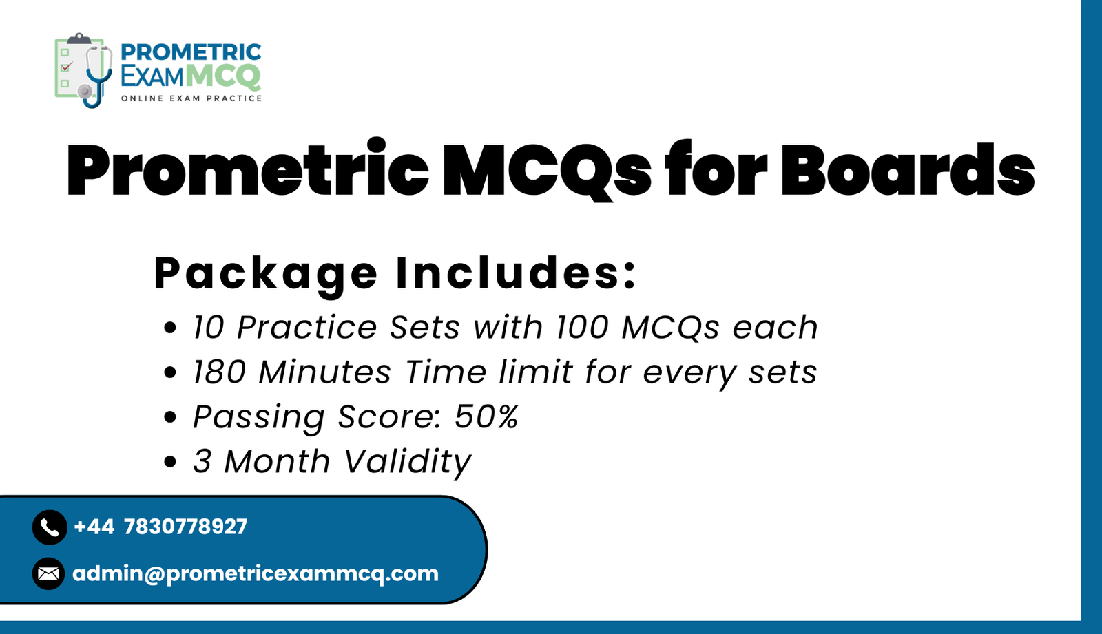 Prometric MCQs for Boards - Prometric Exam MCQs 2025