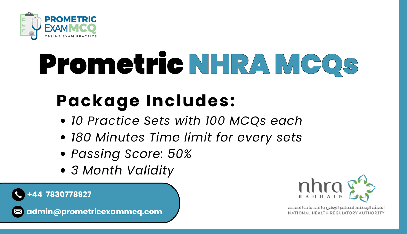 Prometric NHRA MCQs - Prometric Exam MCQs 2025