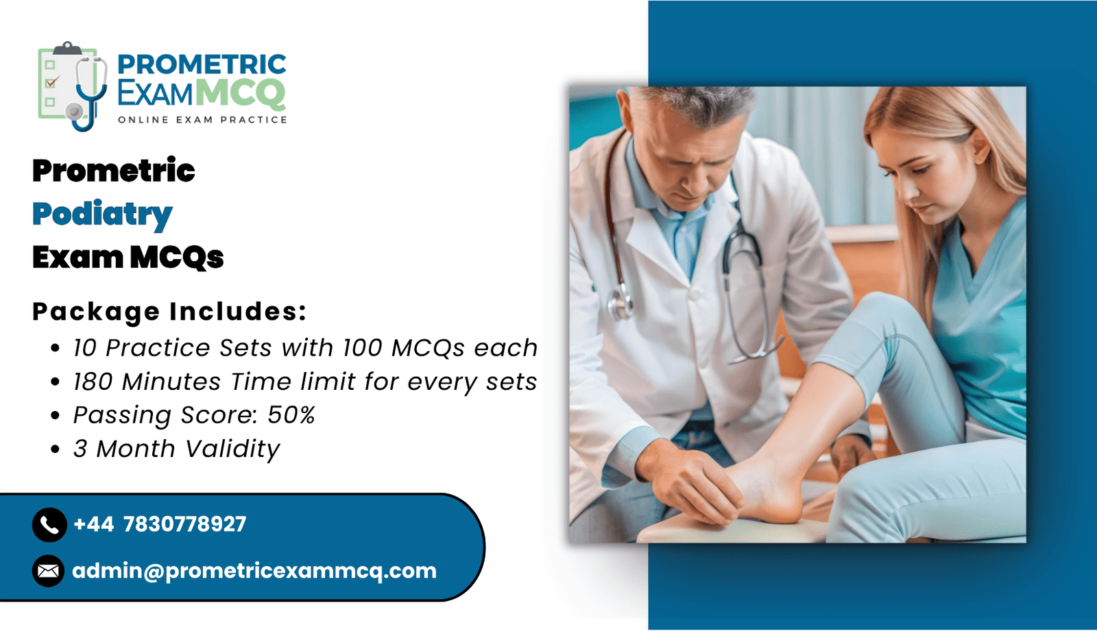 Prometric Exam MCQs for Podiatry - Prometric Exam MCQs 2026