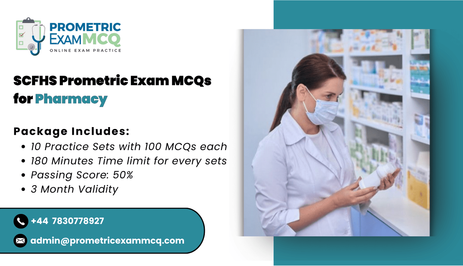 SCFHS Prometric Exam MCQs for Pharmacy - Prometric Exam MCQs 2025