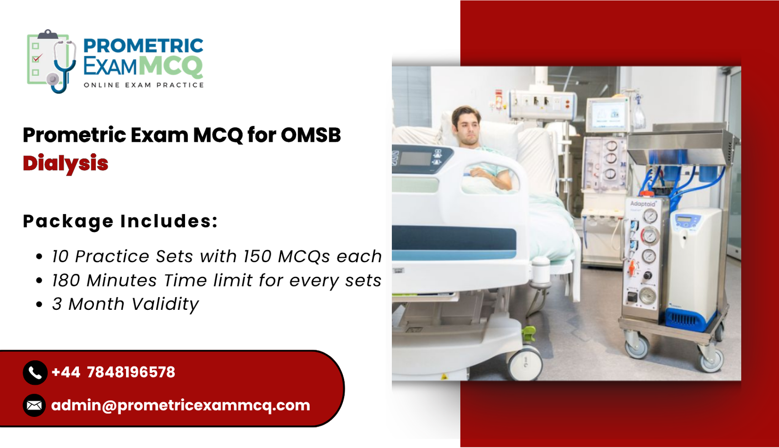 Prometric Exam MCQ for OMSB Dialysis - Prometric Exam MCQs 2026